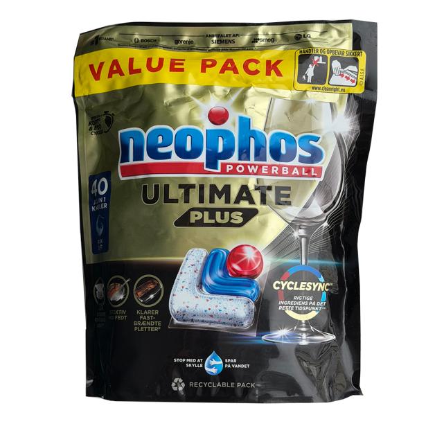 Neophos opvasketabs, Ultimate Plus 40 stk | E-mærket webshop